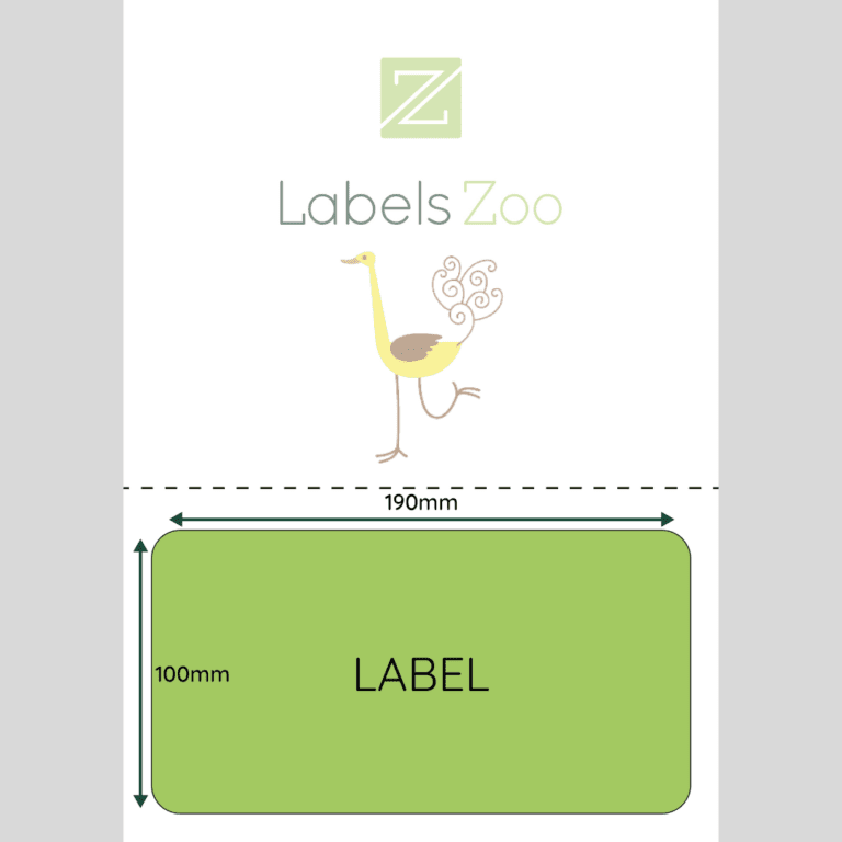 Single Integrated Label – 100x190mm Perforated | Labels Zoo