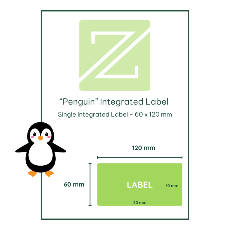 Single Integrated Label – 60 x 120mm | Labels Zoo